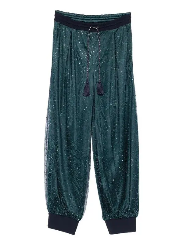 Giorgio Armani Embellished Tapered Trousers - Blue