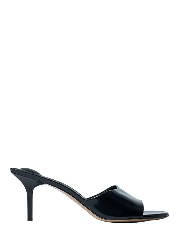 Jacquemus Les Mules Cuisto Open Toe Stiletto Heel Mules - Black