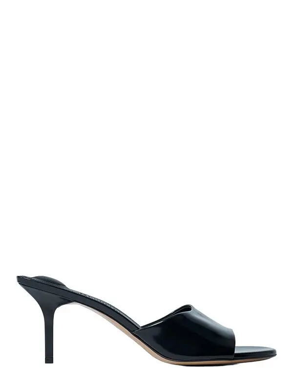 Jacquemus Les Mules Cuisto Open Toe Stiletto Heel Mules - Black