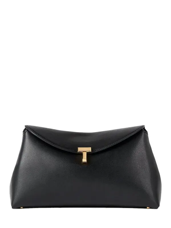 TOTEME Smooth Calfskin T-lock Bag - Black