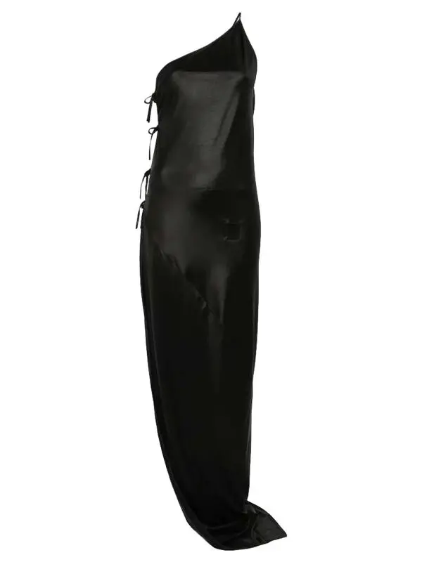 Rick Owens Long One-shoulder Dress - Black