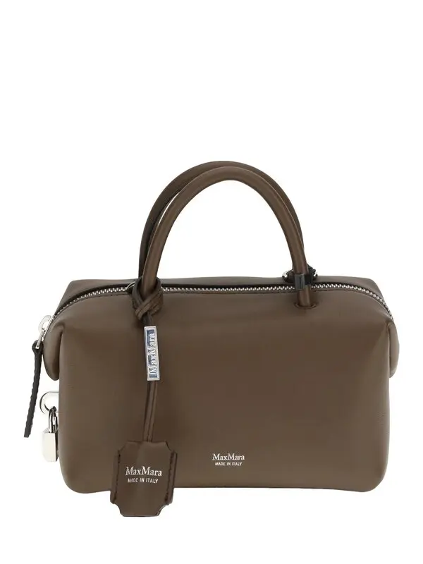 Max Mara Holdalls Leather Handbag - Brown