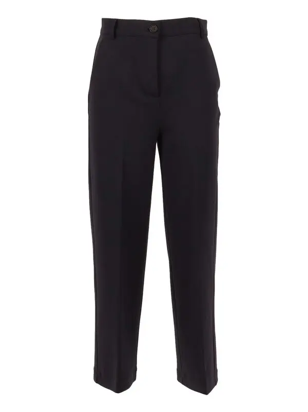 Max Mara Tailored Cotton Blend Trousers - Blue