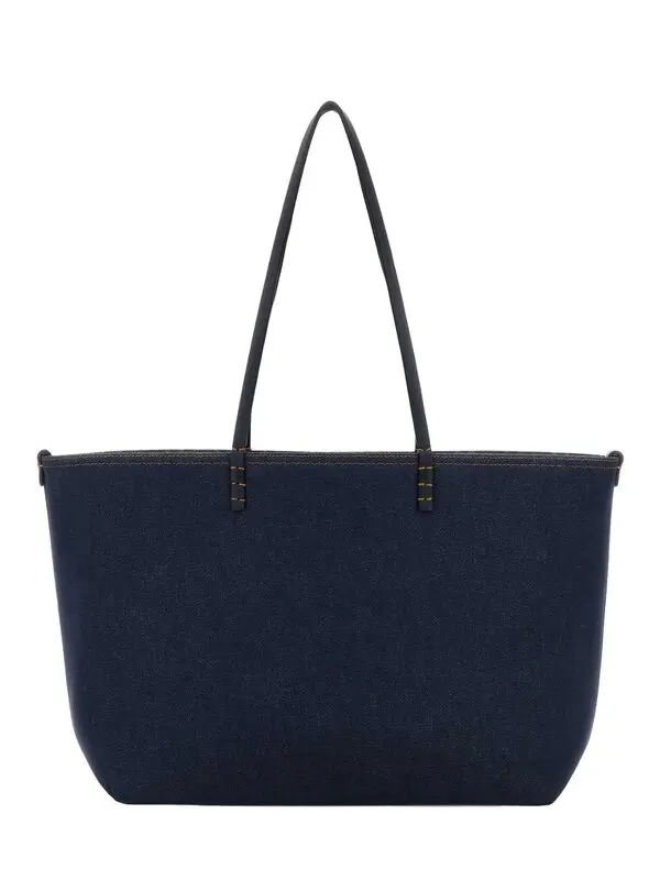 Fendi Denim Reversible Shopping Bag - Blue