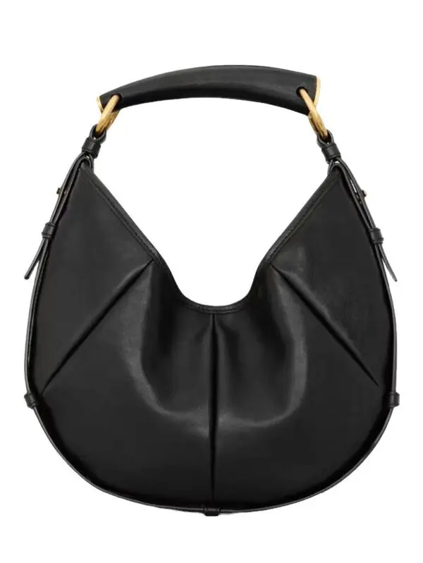 Saint Laurent Leather Tote Bag With Gold-tone Hardware - Black