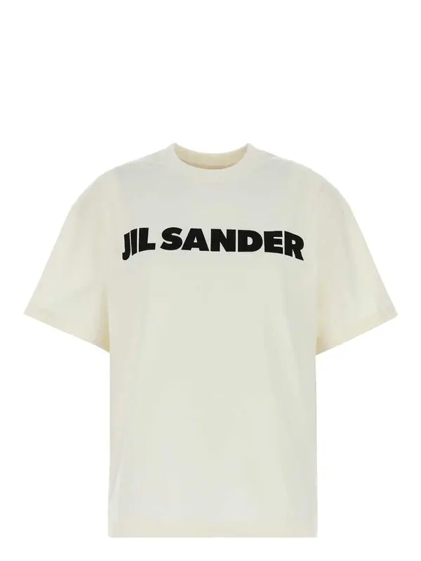 JIL SANDER Oversized Cotton T-shirt With Logo - White
