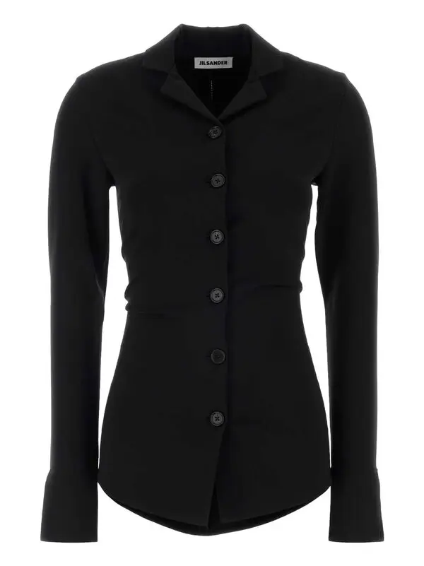 JIL SANDER Jersey Shirt - Black