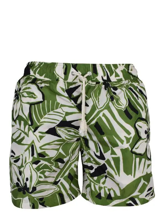 Palm Angels Floral Print Swim Shorts - Green