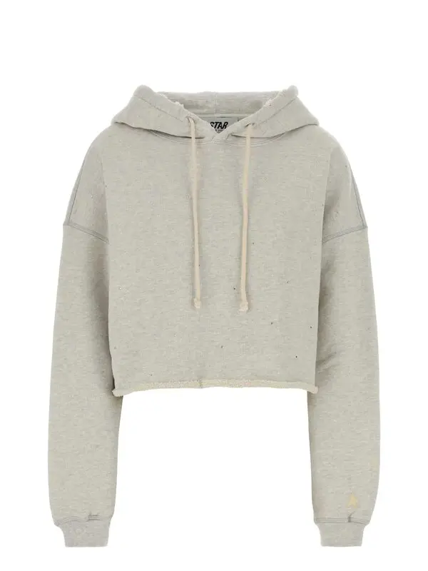GOLDEN GOOSE Grey Cotton Hoodie - Gray
