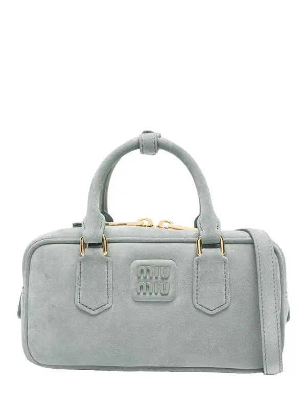 Miu Miu Suede Satchel Bag - Gray