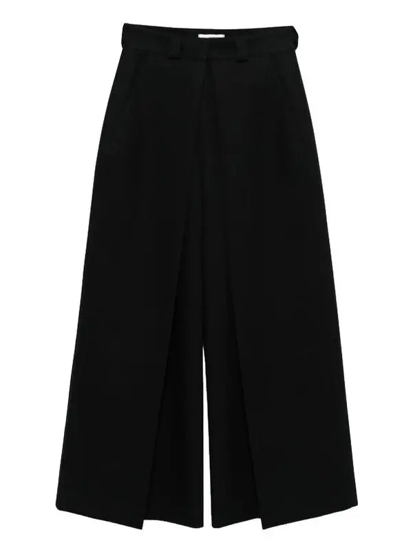 Balenciaga Palazzo Pants With Inverted Pleat - Black