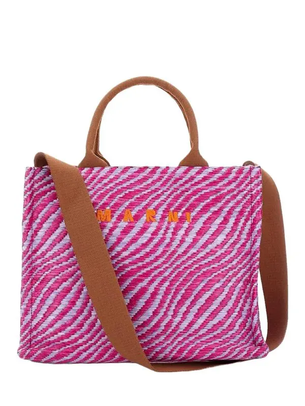 Marni Small Tote Bag With Print - Multicolor