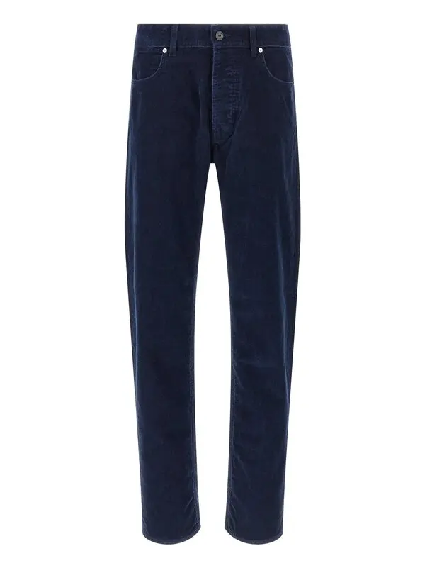 Stone Island Corduroy Straight Leg Pants - Blue