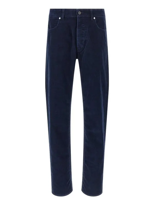 Stone Island Corduroy Straight Leg Pants - Blue