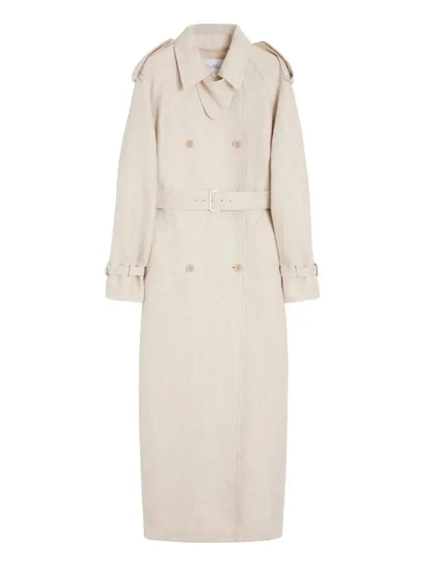 Max Mara Linen Trench Coat - Multicolor
