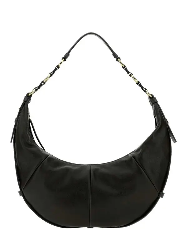 Saint Laurent Leather Hobo Bag - Black