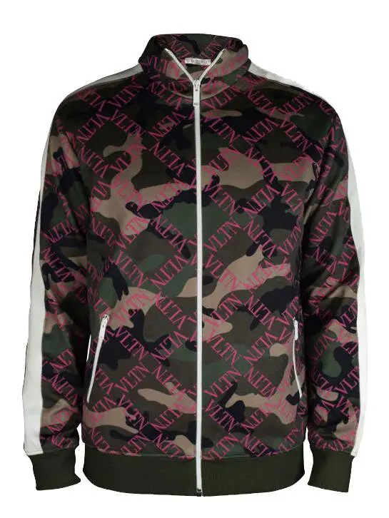 Valentino Garavani Camouflage Print Zip-up Vest - Yellow