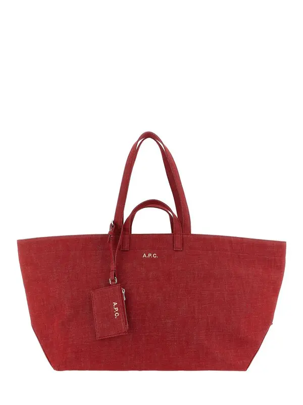 A.p.c. Le Drummer Toile' Large Shopping Bag - Red