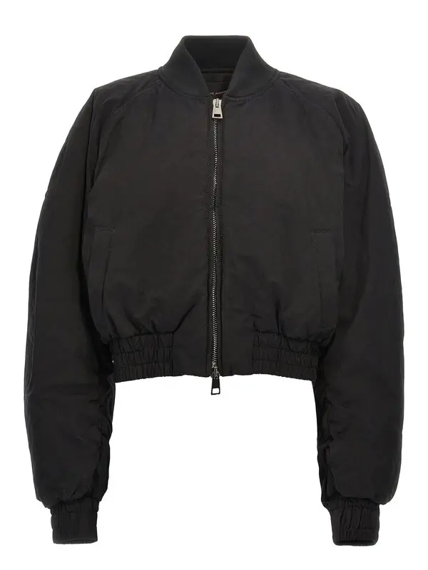 Andamane Sierra Cropped Bomber Jacket - Black