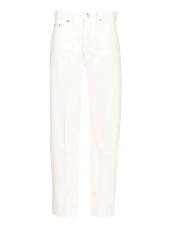 Celine Boyfriend Jeans In Cotton Twill - White