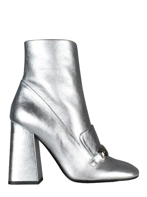 Burberry Leather Ankle Boots - Silver