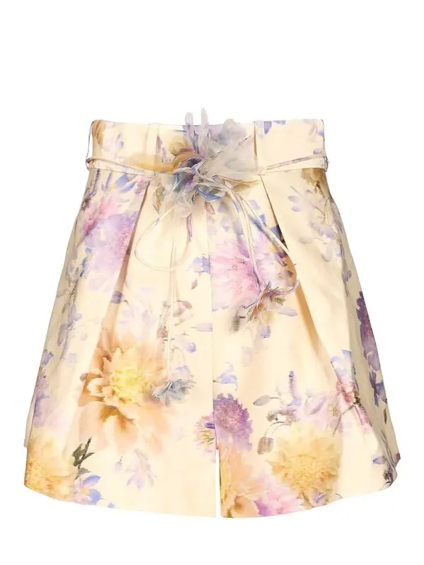 Zimmermann Luna Tuck Shorts - Multicolor