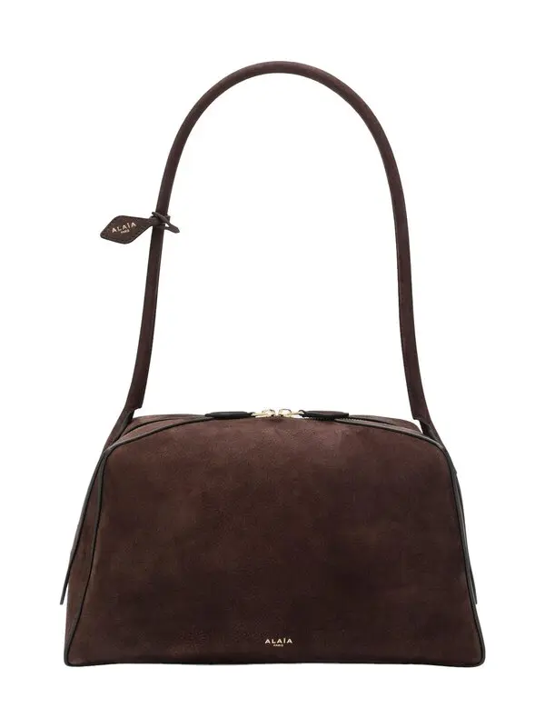 Alaïa Le Bouledogue Shoulder Bag In Nubuck - Brown