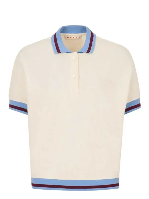Marni Polo Shirt With Striped Detail - Multicolor
