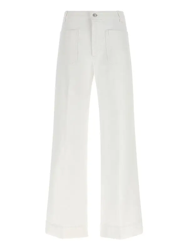 Victoria Beckham Alina Wide Leg Jeans - White