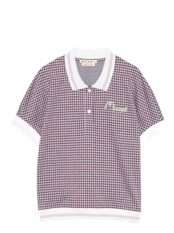 Marni Checked Knit Polo - Multicolor