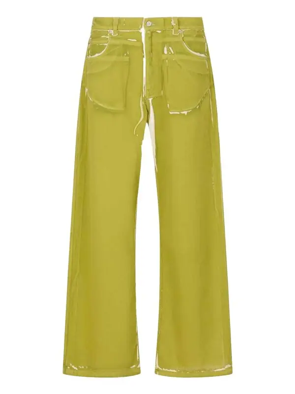 Marni Printed Cotton Trousers - Green