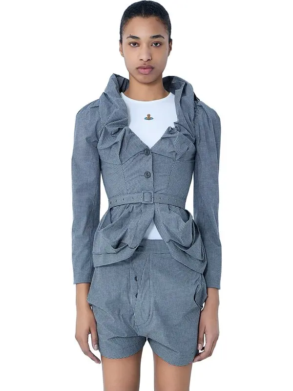 VIVIENNE WESTWOOD Kendall Blazer In Gingham - Gray