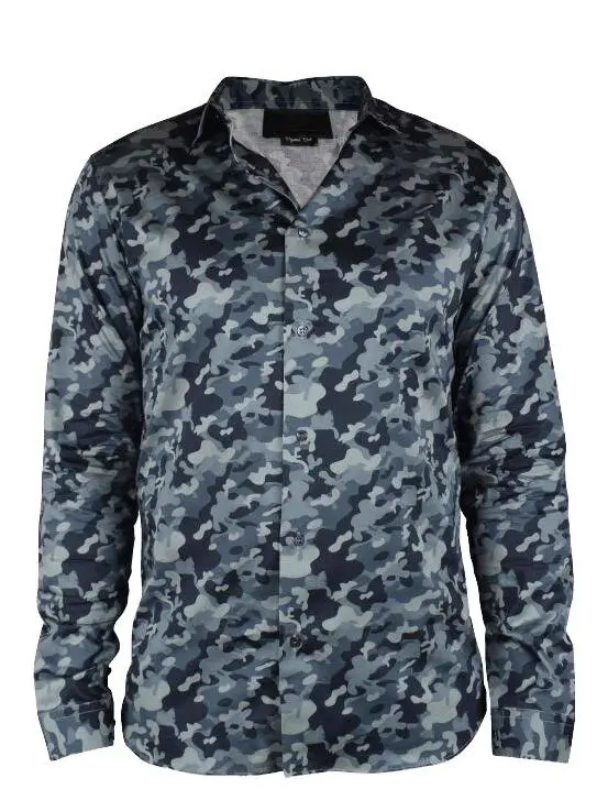 Philipp Plein Ls Camouflage Shirt - Gray