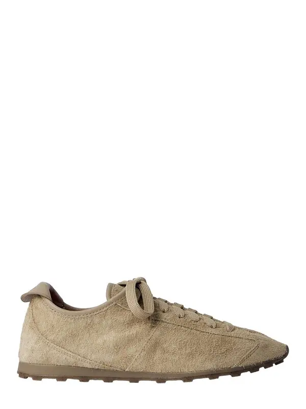Jacquemus Les Tennis Suede Low-top Sneakers - Cream