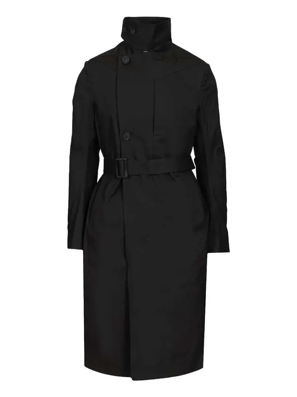 Rick Owens Temple Mastodon Trench Coat - Black
