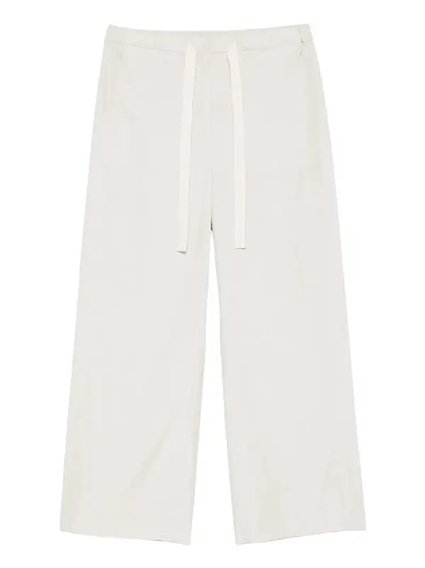 Max Mara Palazzo Pants With Drawstring Waist - Gray