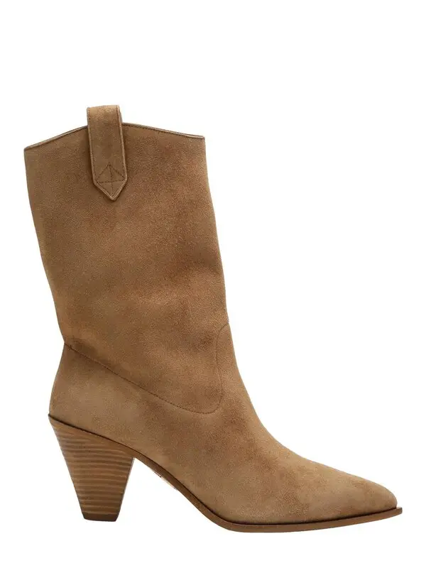 AQUAZZURA Suede Texan Boots - Brown