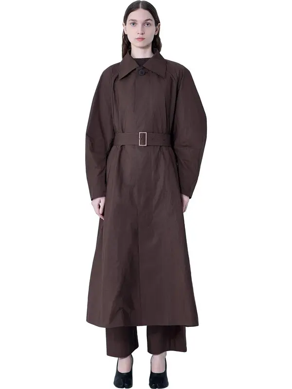 Issey Miyake Akimbo Oversized Trench Coat - Brown