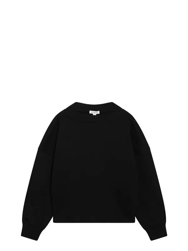 Alaïa Cotton Sweatshirt - Black