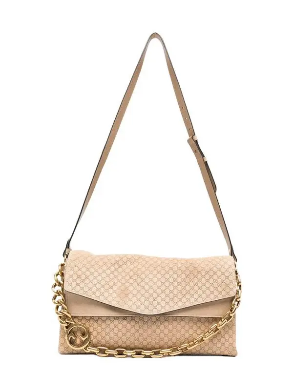 Gucci Gg Motif Shoulder Bag - Cream
