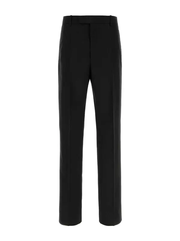 JIL SANDER Virgin Wool Tailored Trousers - Black