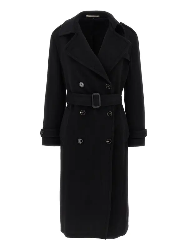 Tagliatore Bonny" Double-breasted Wool And Cashmere Coat - Black