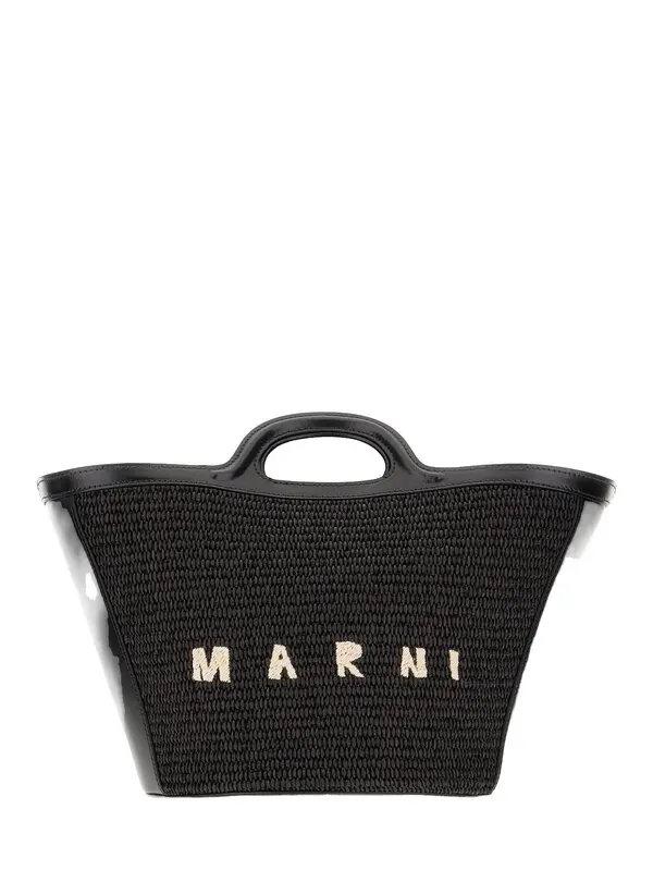 Marni Raffia Tote Bag With Top Handle - Multicolor