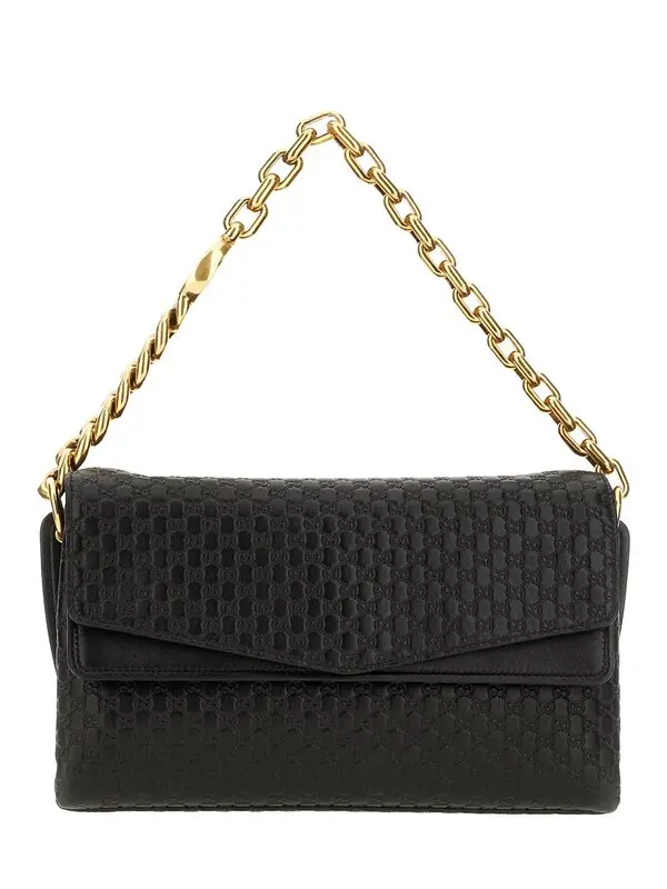 Gucci Monogram Embossed Chain Shoulder Bag - Multicolor
