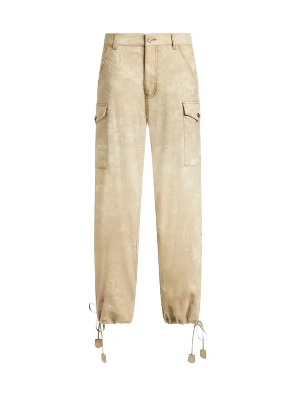 Etro Floral Jacquard Cargo Trousers - Multicolor