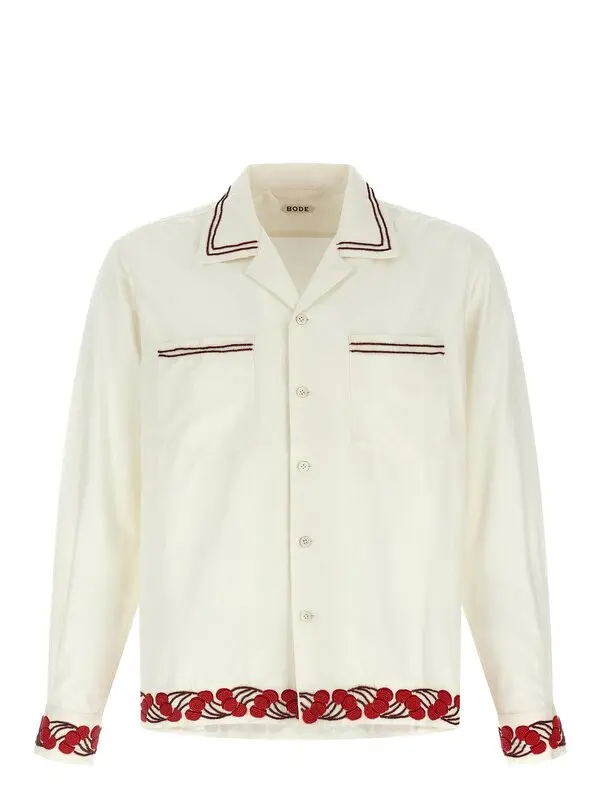 BODE Cherry Lane Beaded' Shirt - White