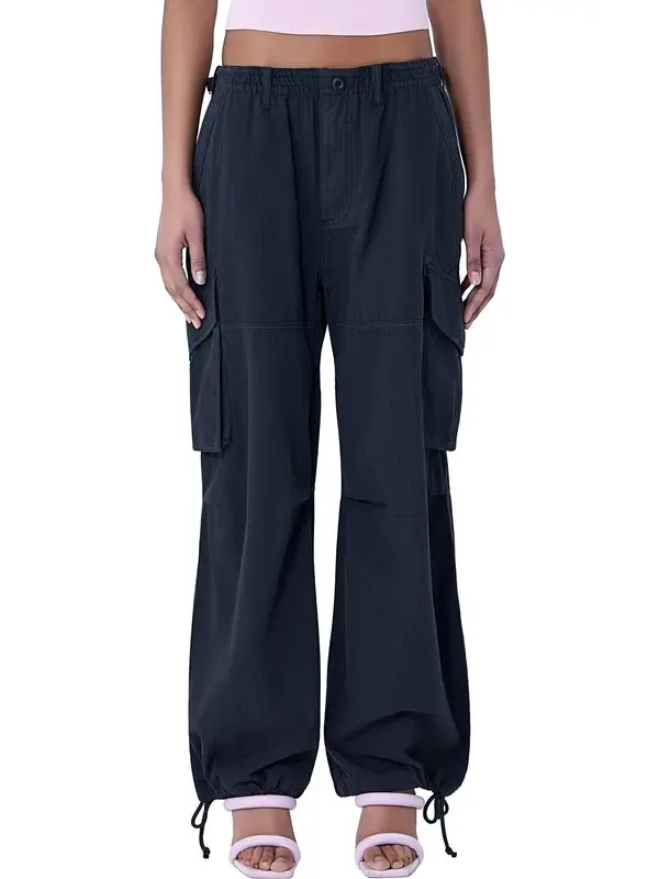 Alexander Wang Drawstring Cargo Trousers - Black