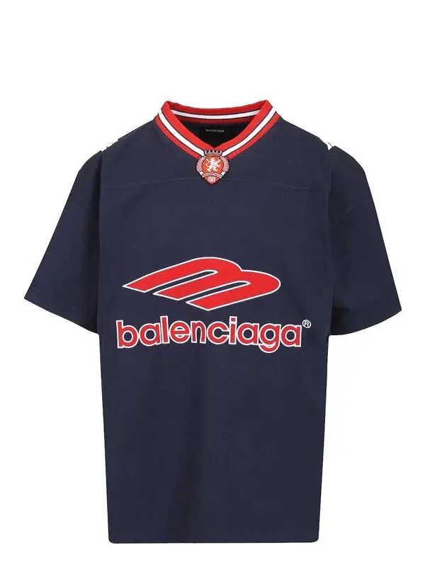 Balenciaga 3b Football T-shirt - Blue
