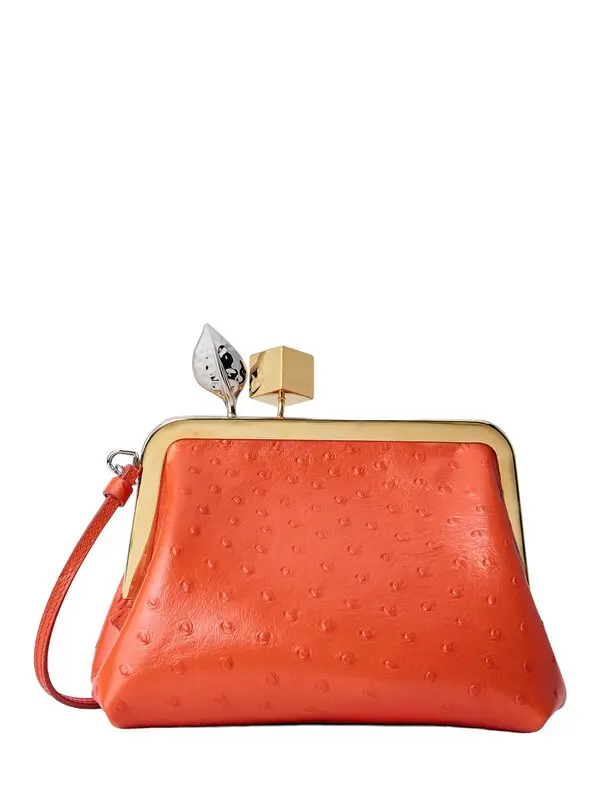 Jacquemus Le Berlingot Small Leather Clutch Bag - Orange