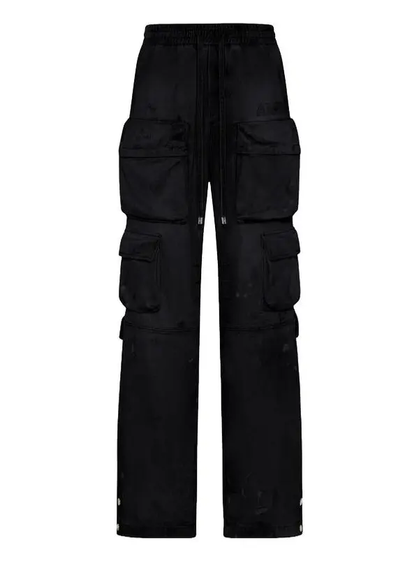 Amiri Cargo Jeans With Distressed Effect - Black